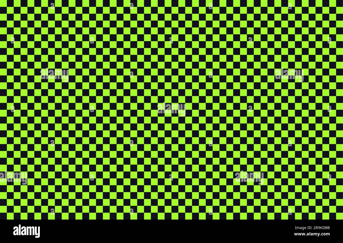 Black and green checkered background. Seamless square grid pattern ... Black and green checkered background. Seamless square grid pattern ...