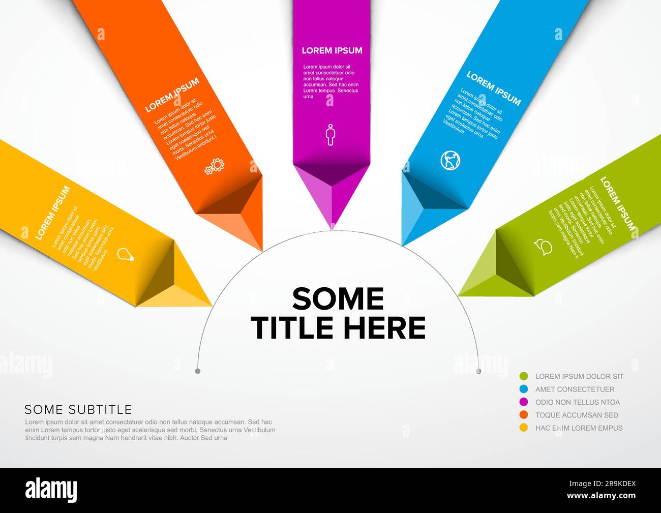 Vector multipurpose Infographic template made from title in big circle ...