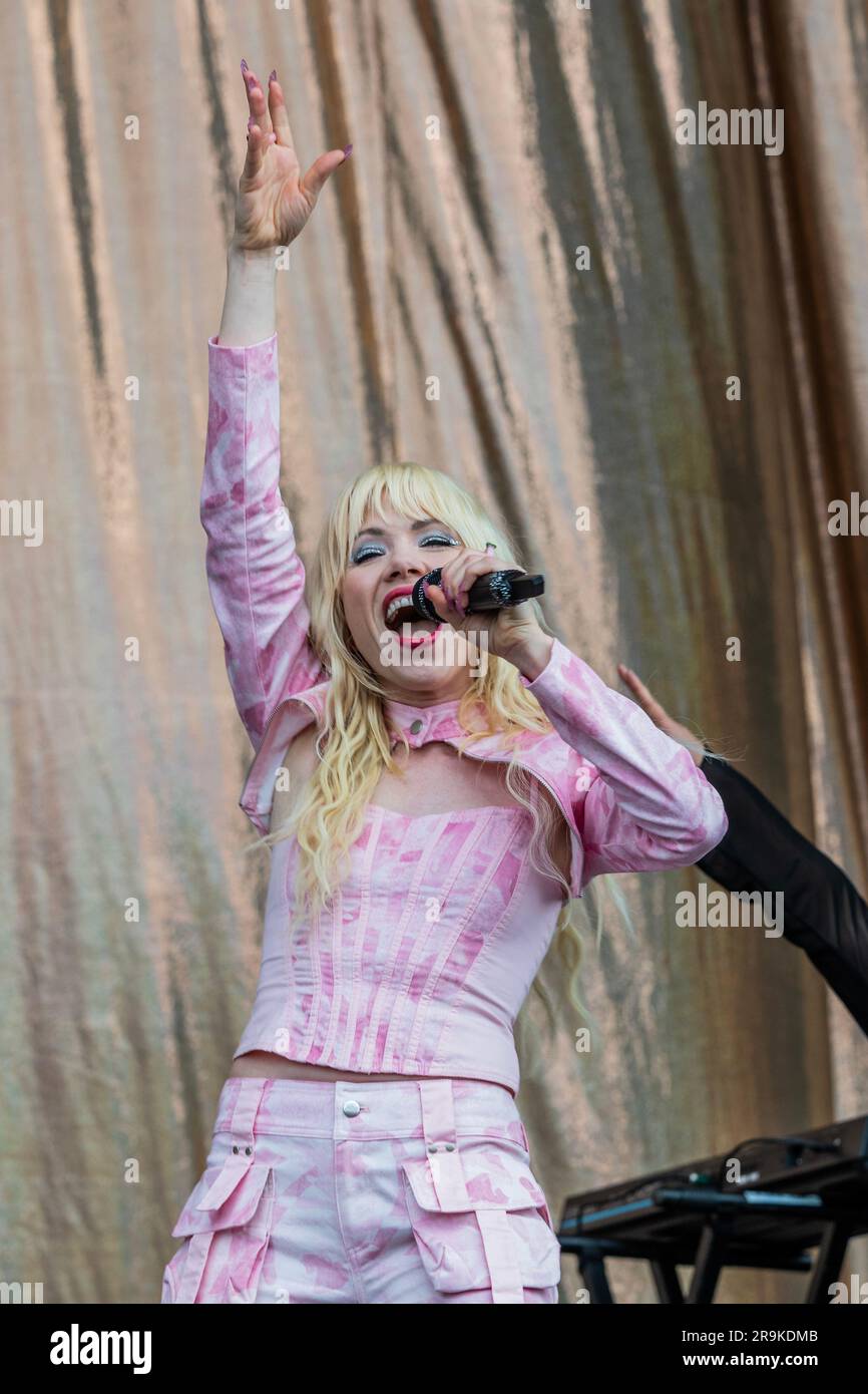 Carly Rae Jepsen plays the Other Stage - Friday at the 2023 Glastonbury ...