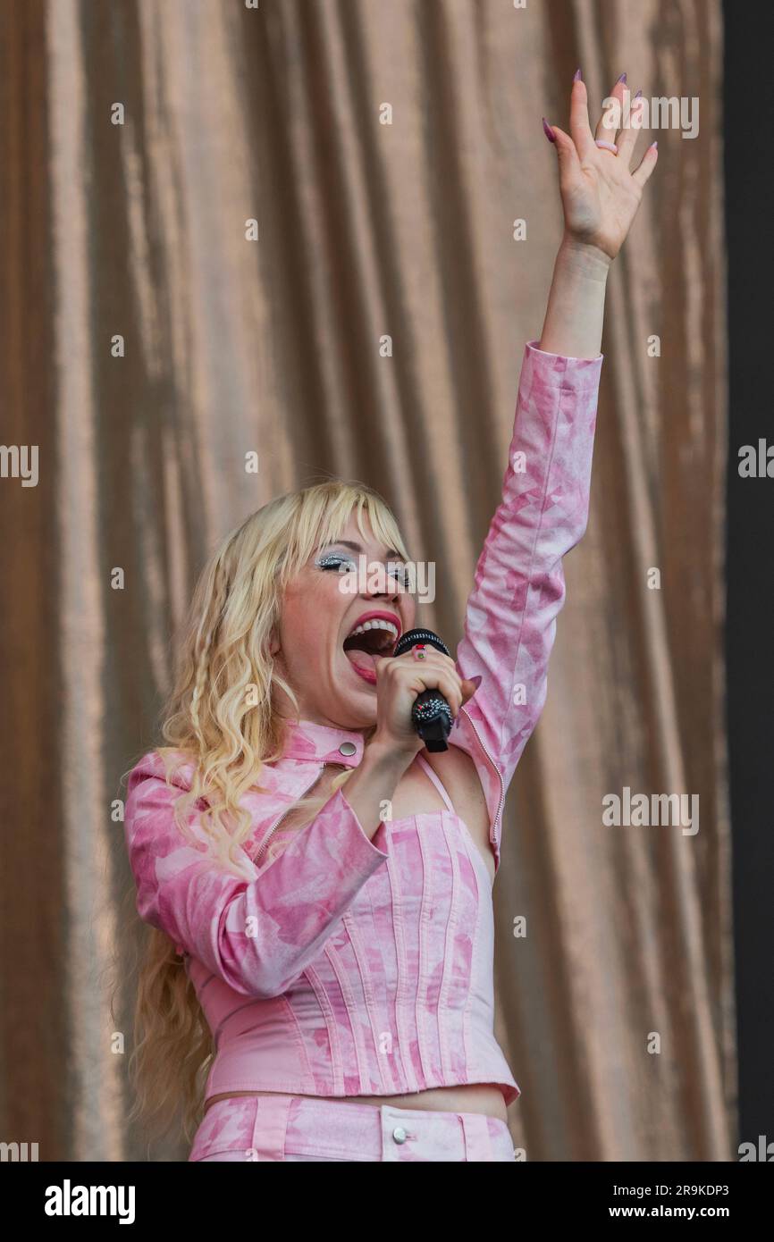 Carly Rae Jepsen plays the Other Stage - Friday at the 2023 Glastonbury ...