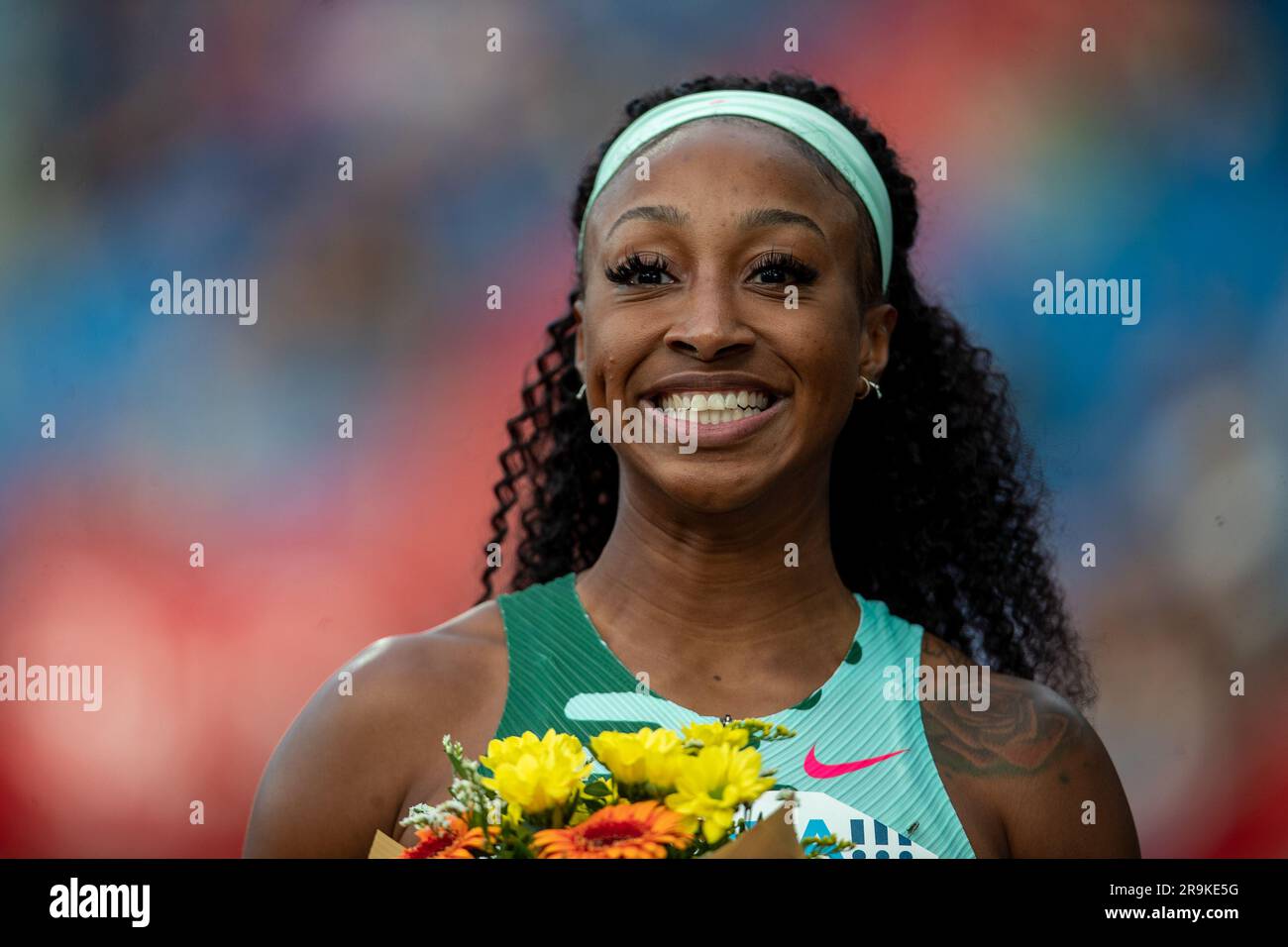 Ostrava, Czech Republic. 27th June, 2023. Athlete Jasmin Camacho-Quinn ...