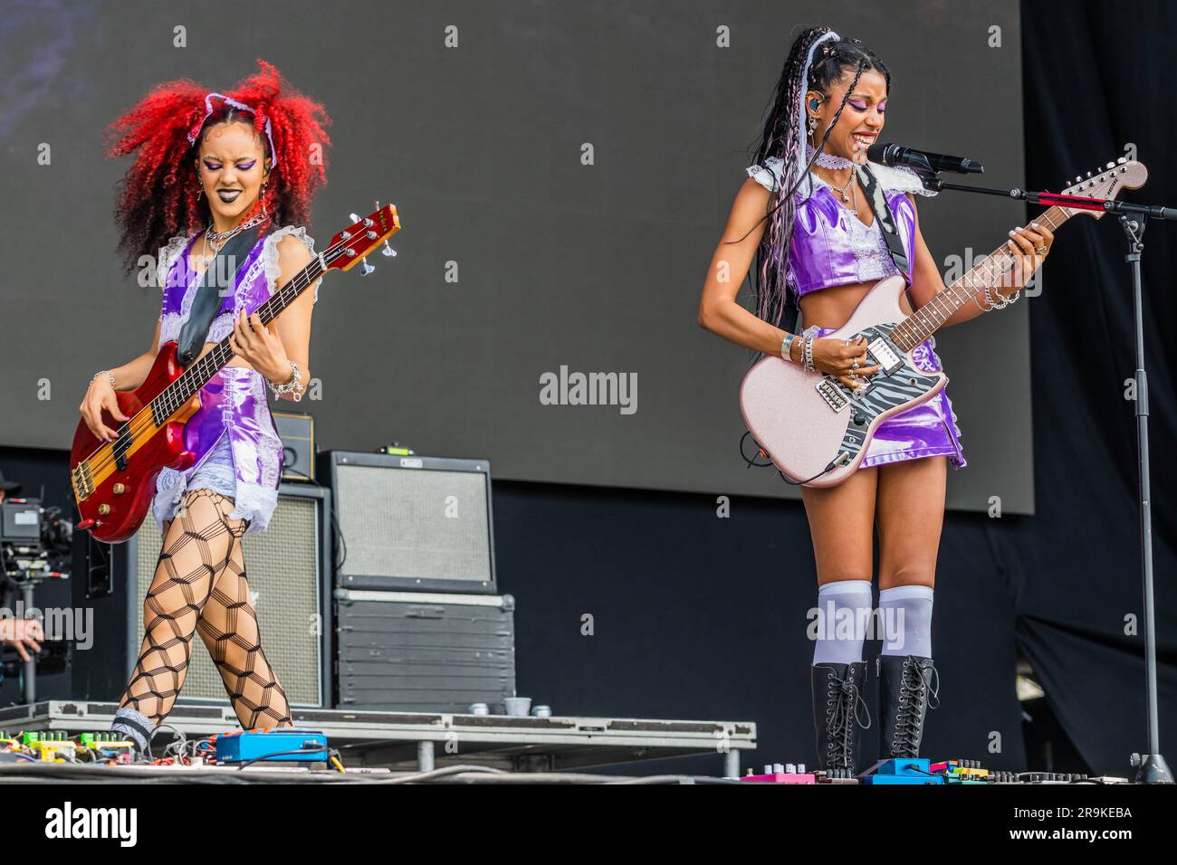 Nova Twins, Sunday at the 2023 Glastonbury Festival, Worthy Farm ...