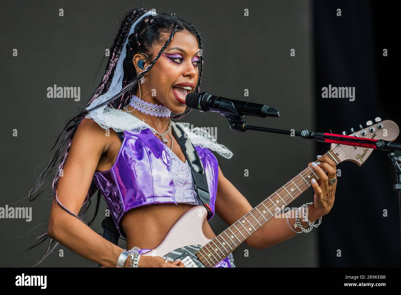 Nova Twins, Sunday at the 2023 Glastonbury Festival, Worthy Farm ...