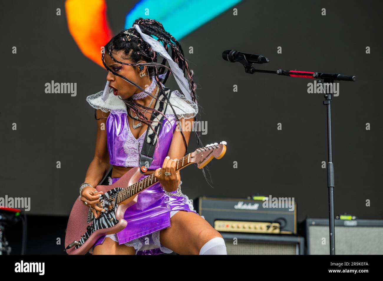 Nova Twins, Sunday at the 2023 Glastonbury Festival, Worthy Farm ...