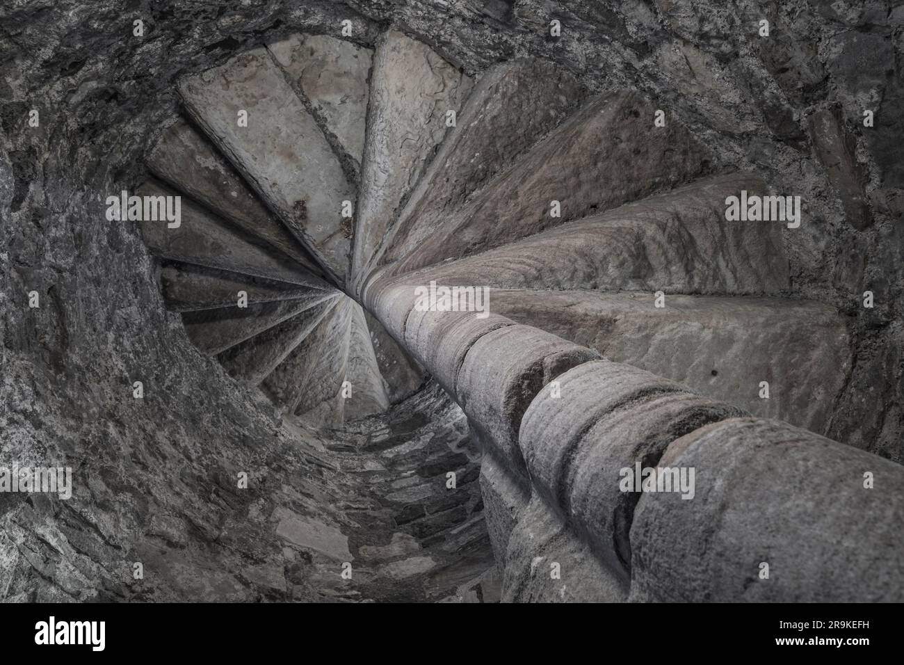 Staircase of a historic scottish castle Stock Photo - Alamy