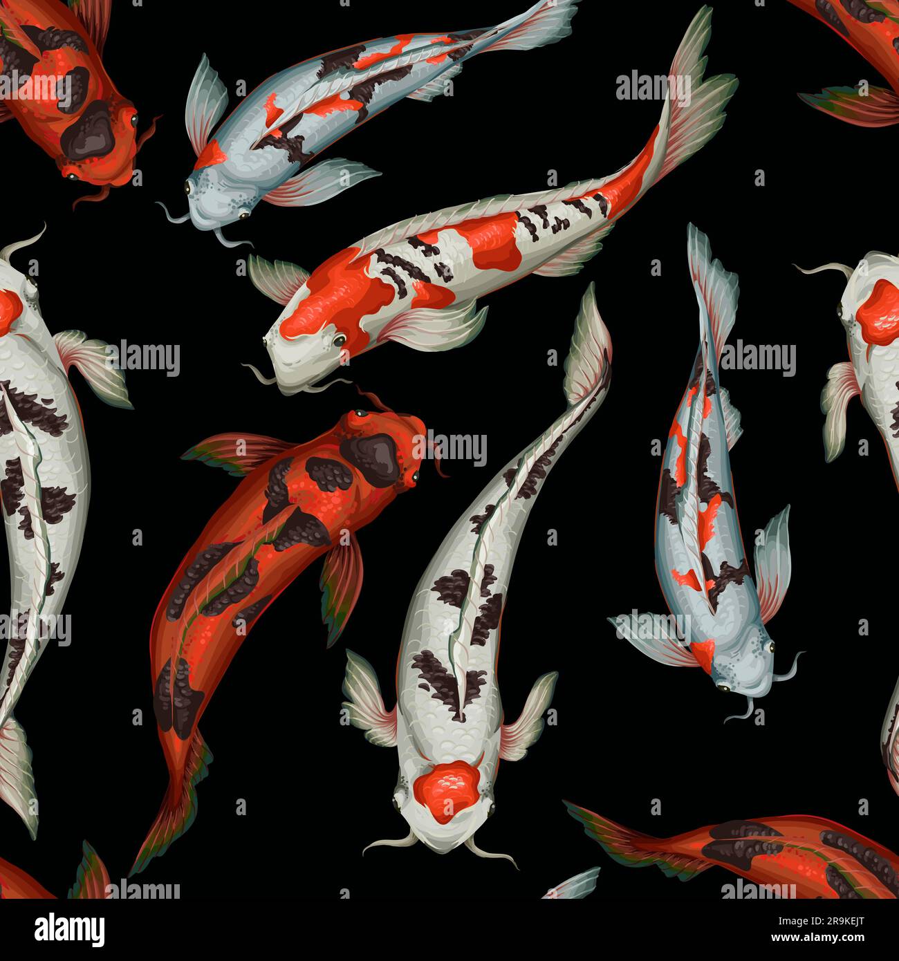 Colorful fish asian aquarium Stock Vector Images - Alamy