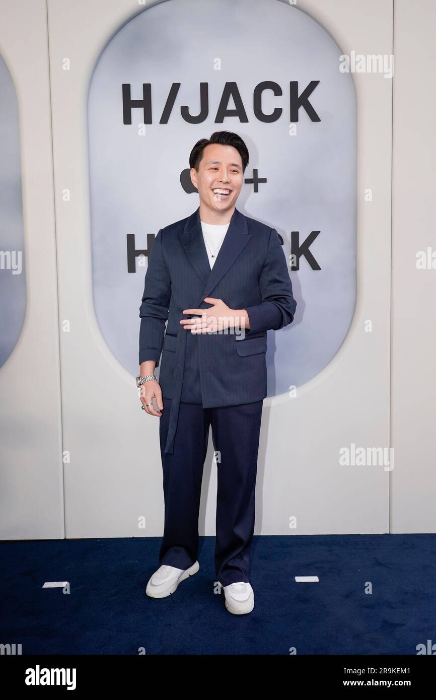 Jeremy Ang Jones attends the Hijack premiere, in London, Tuesday, June ...