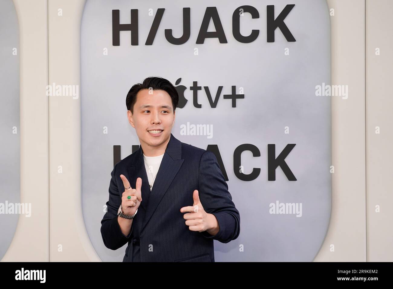 Jeremy Ang Jones attends the Hijack premiere, in London, Tuesday, June ...