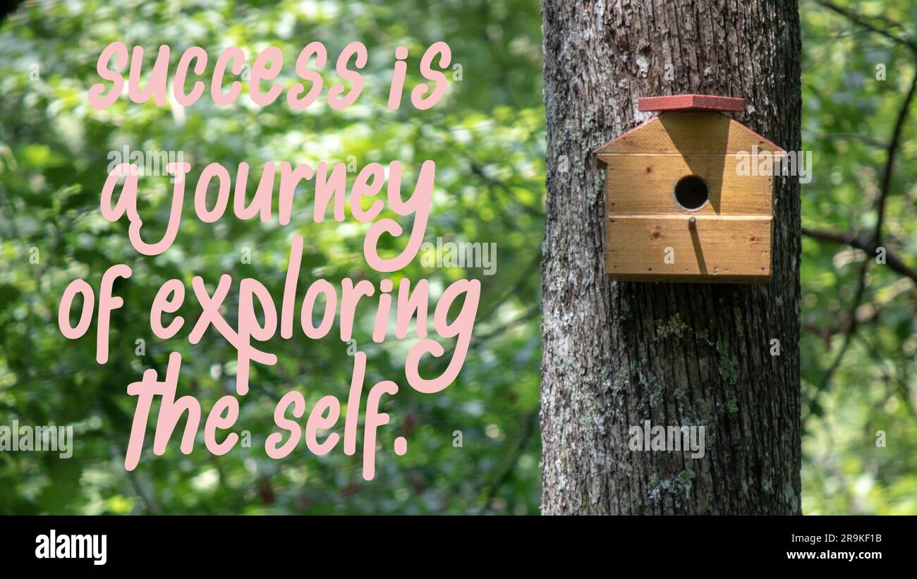 Success is a journey of exploring the self. success slogans Stock Photo ...