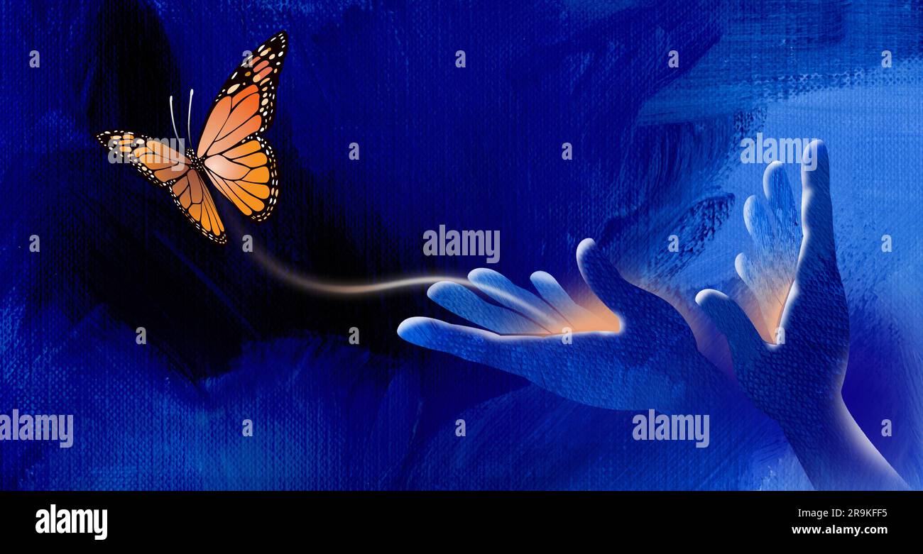 Letting go hands hi-res stock photography and images - Alamy