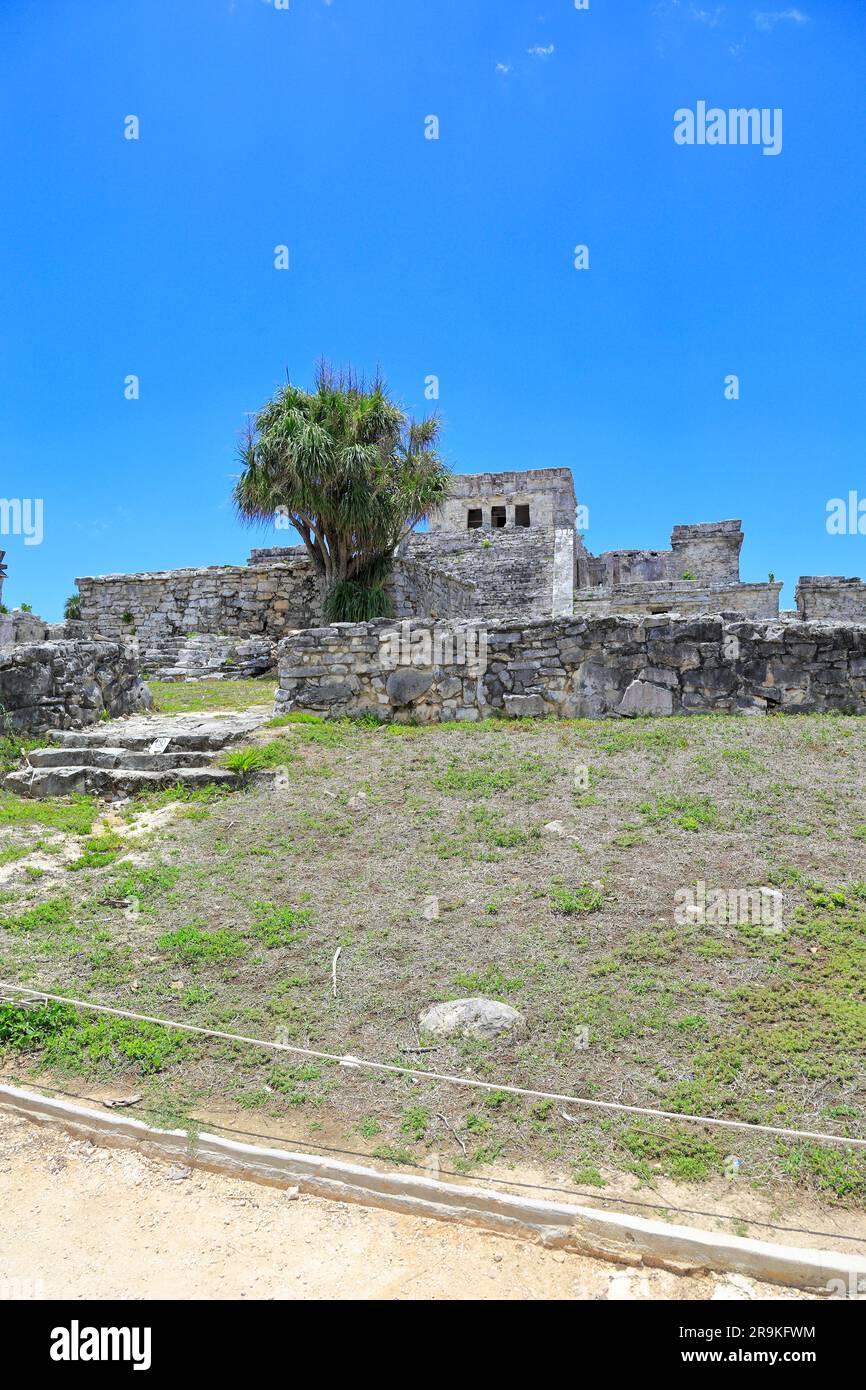 El Castillo, the Castle, Tulum Ruins a Mayan archaeological site at ...
