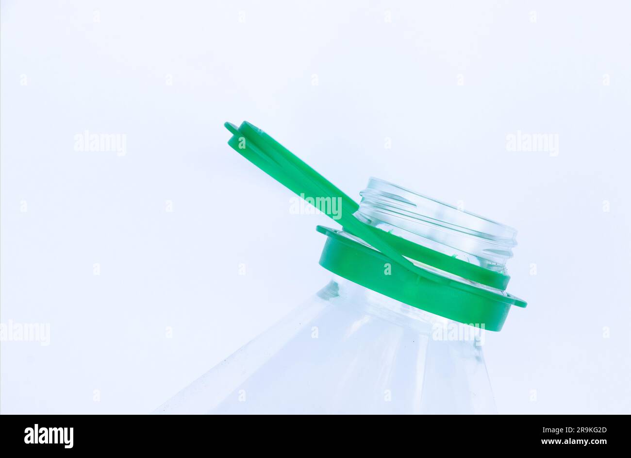 plastic bottle with cap and handle on a white background Stock Photo ...