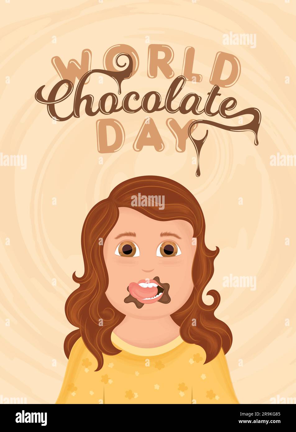Happy woman eating milk Stock Vector Images - Alamy