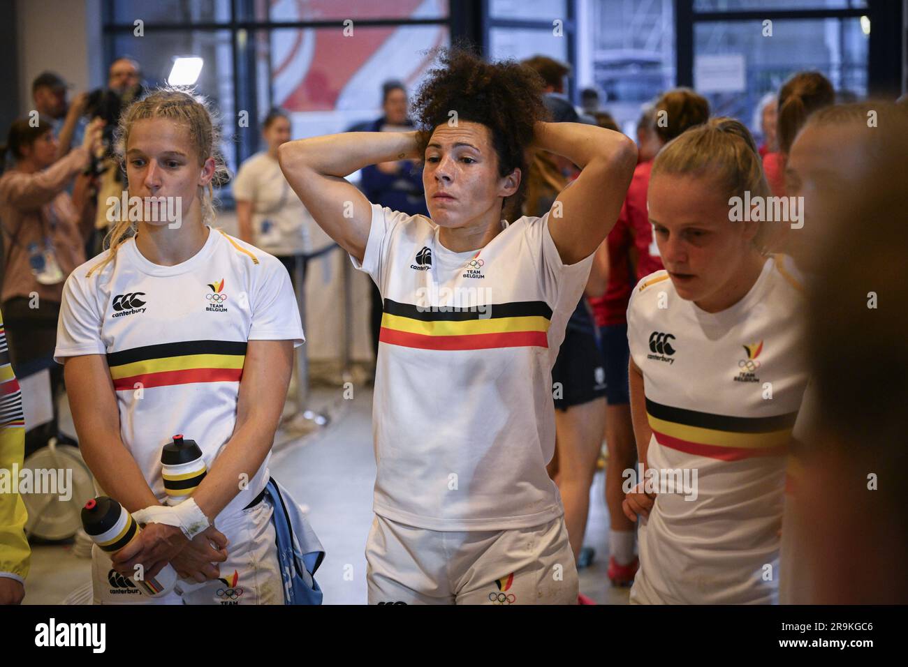 Krakow, Poland. 27th June, 2023. Belgium's Shari Claes, Belgium's ...