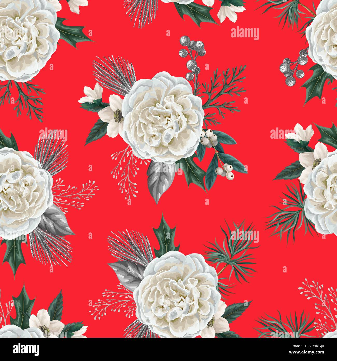Christmas rose illustration hi-res stock photography and images - Alamy