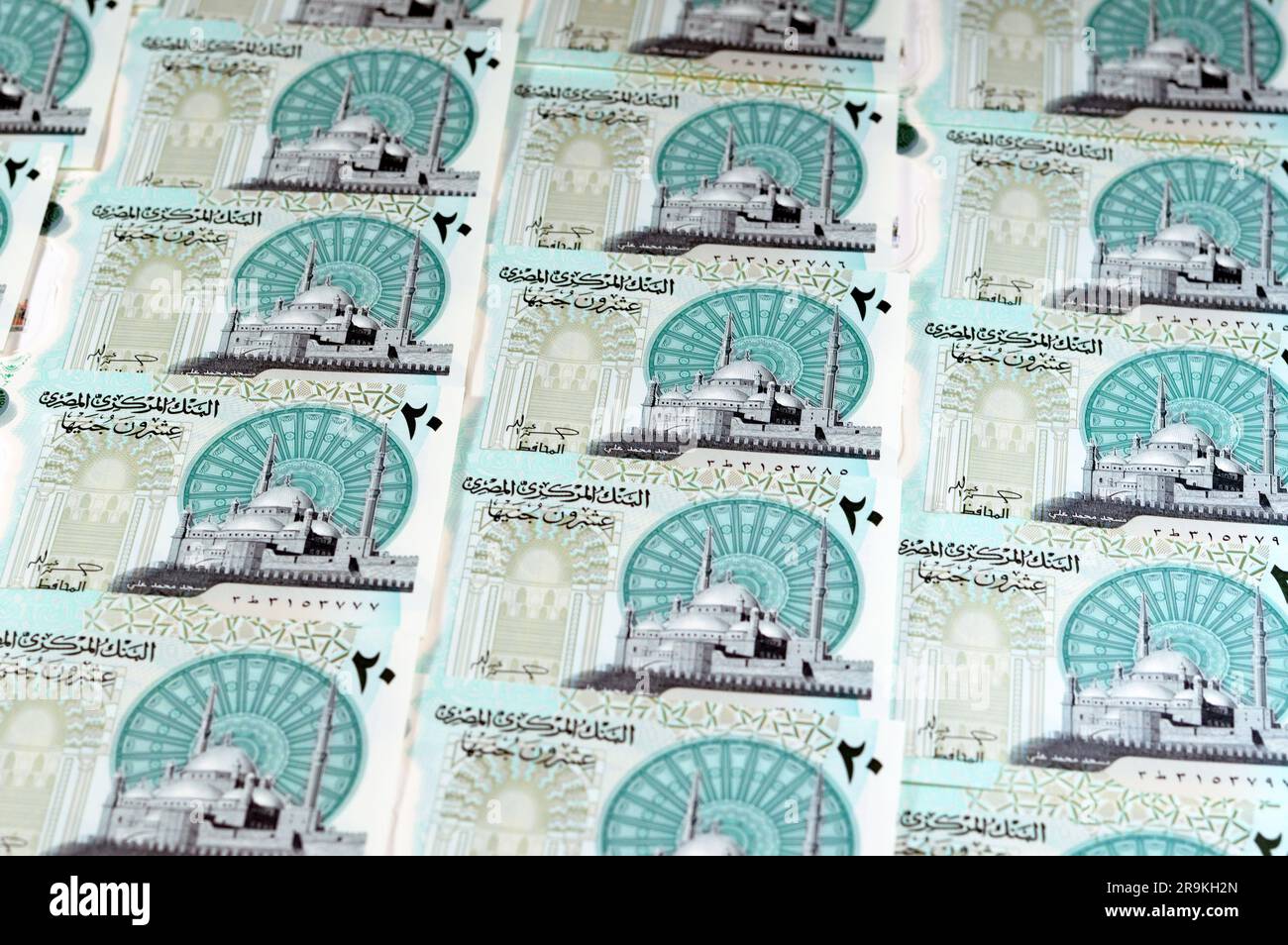 new Egyptian 20 EGP LE twenty polymer pounds cash money banknote bill ...