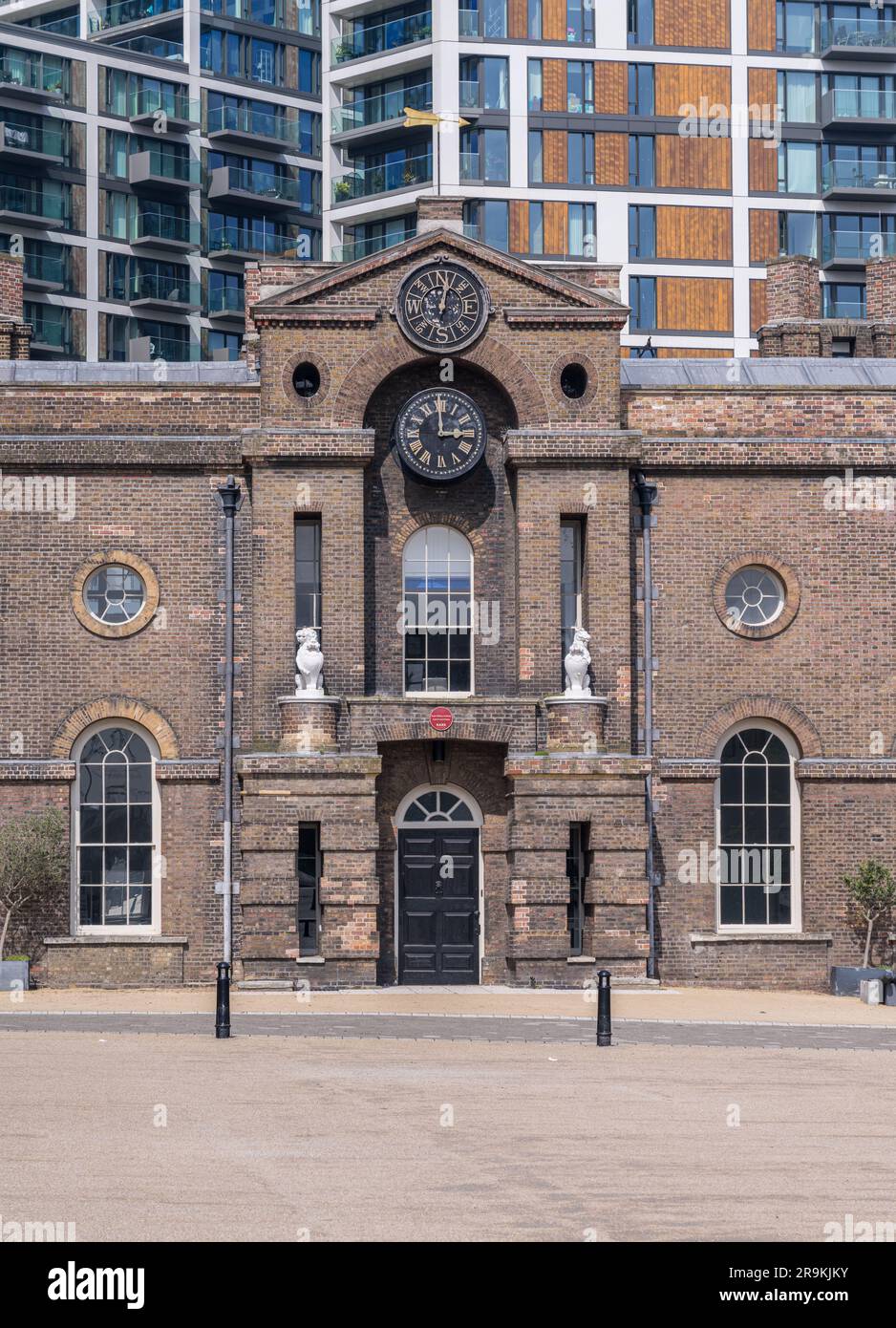 View of Royal Military Academy building in Royal Arsenal Riverside ...