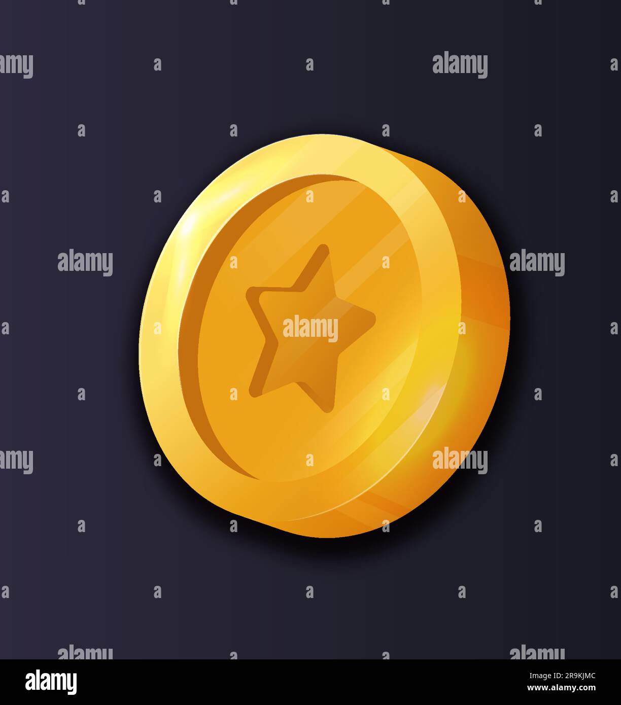 3D game gold coin icon concept Stock Vector Image & Art - Alamy