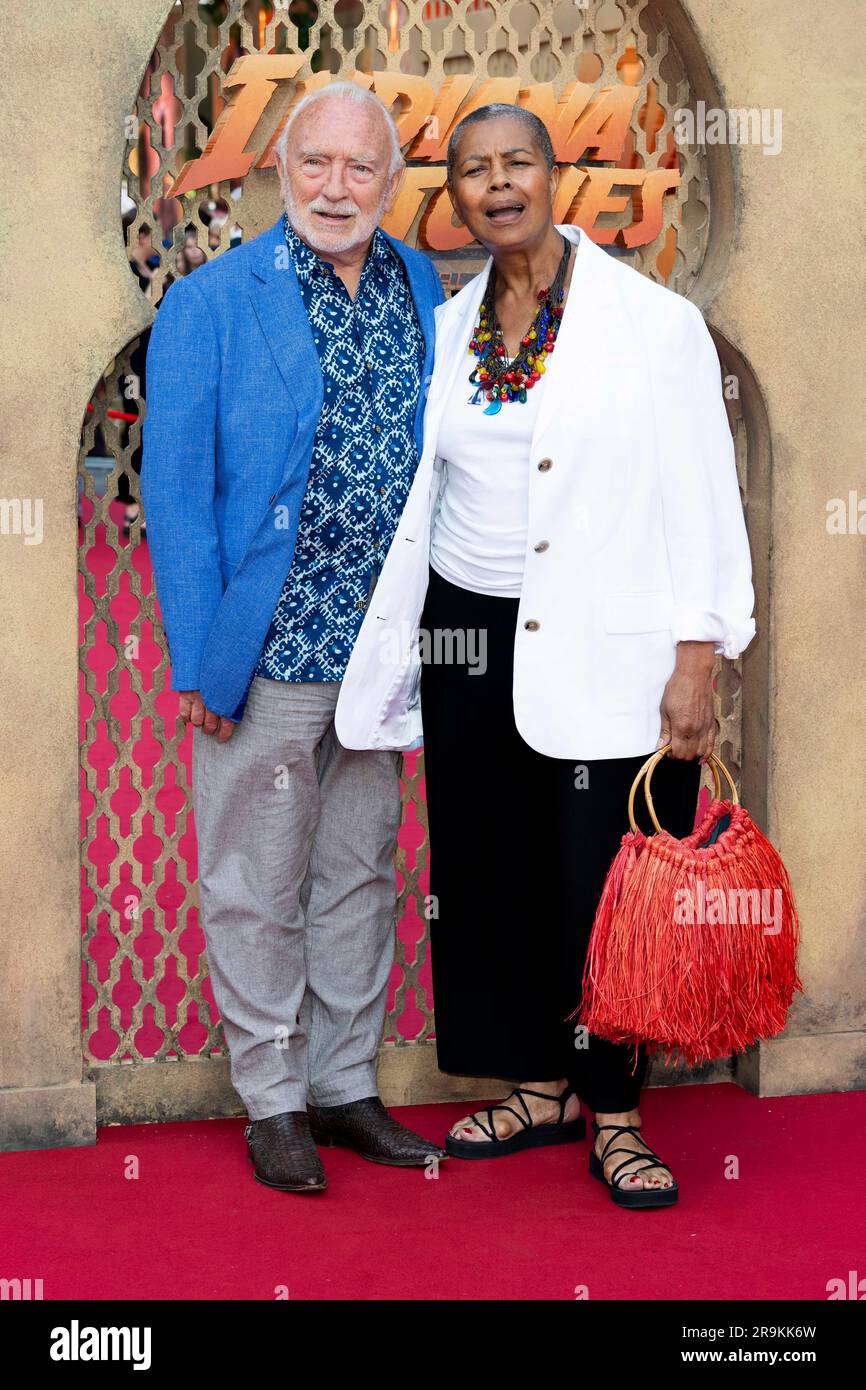 Paul Freeman, left, poses for photographers upon arrival at the ...