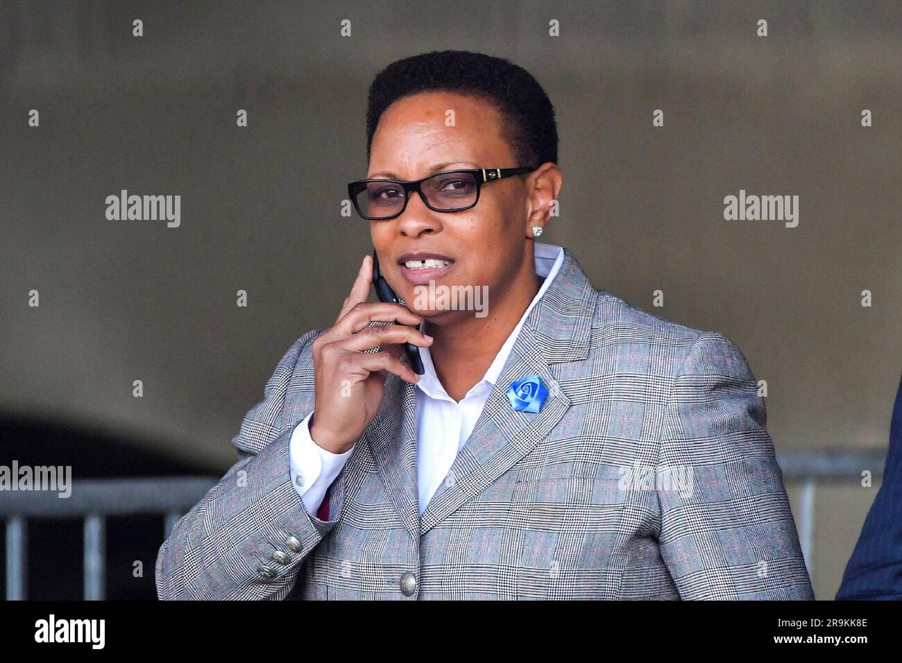 FILE - Rev. Mitzi Bickers walks at the Richard B. Russell Federal ...