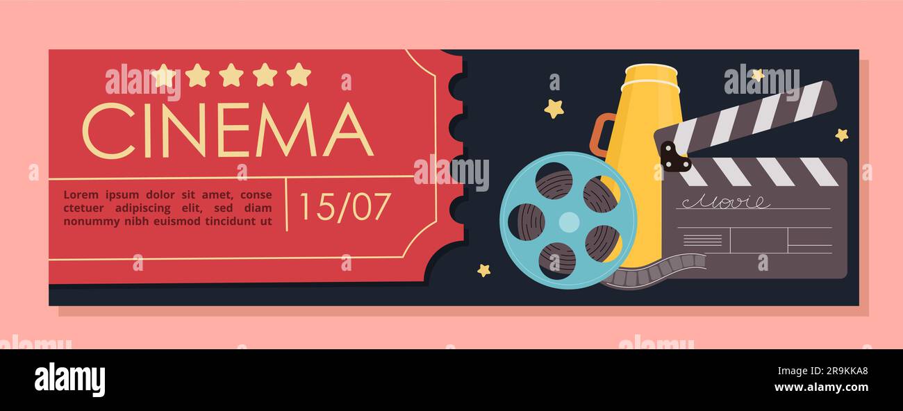 Cinema advertising banner concept Stock Vector Image & Art - Alamy