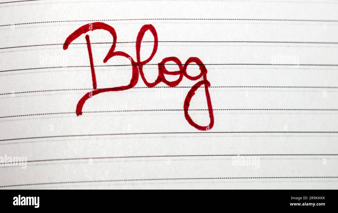 Handwritten notes on white note paper Stock Photo - Alamy