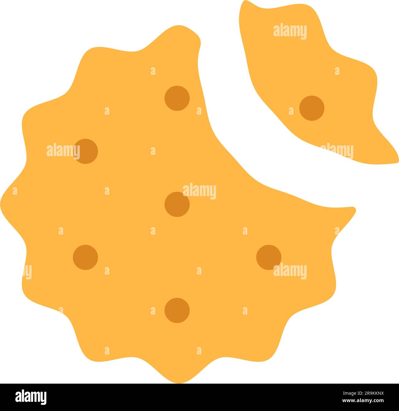 Crispy round cheese cracker with missing bite Stock Vector Image & Art ...