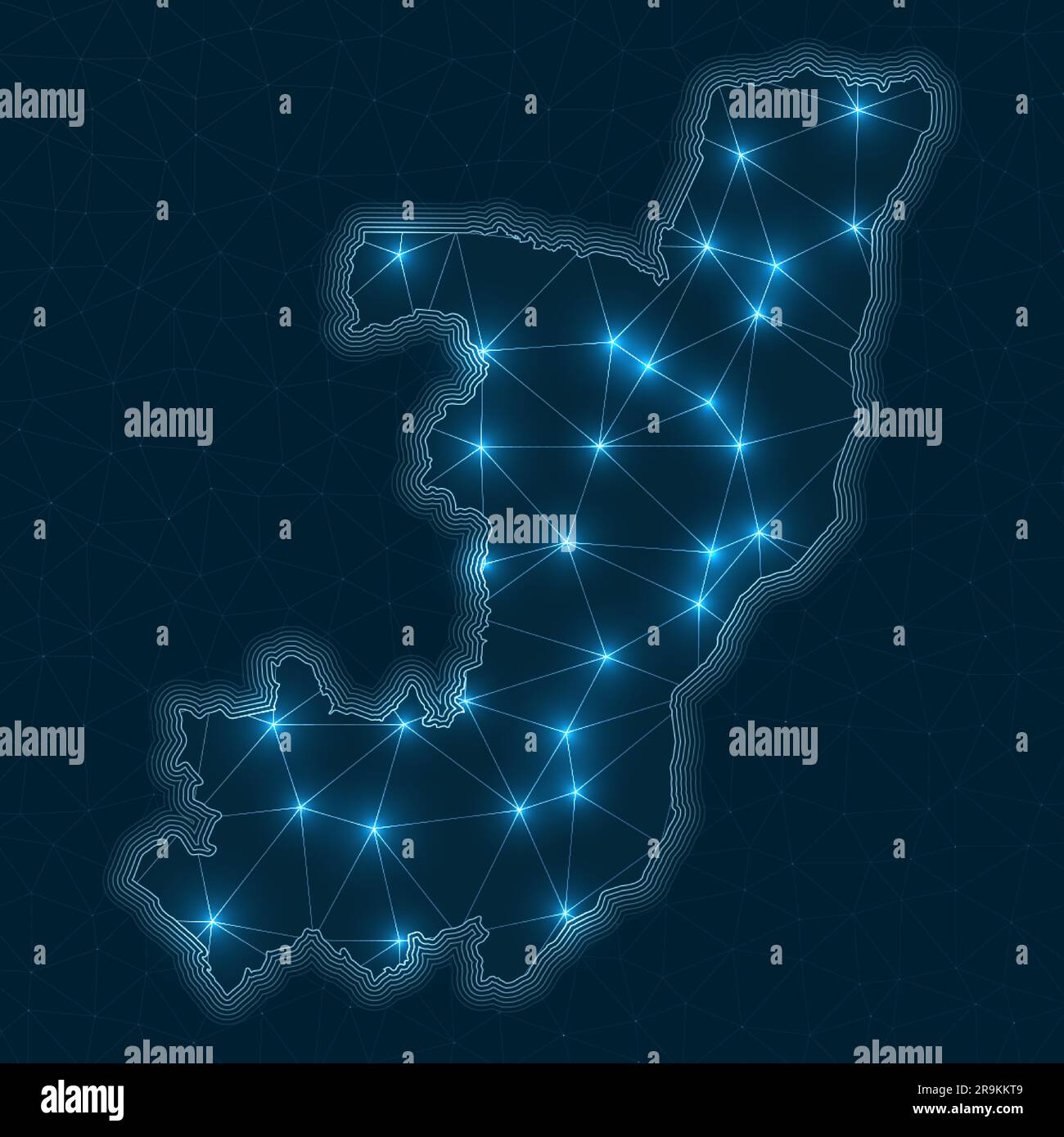 Congo network map Stock Vector Images - Alamy