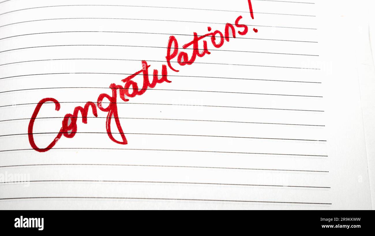 Personal congratulations hi-res stock photography and images - Alamy