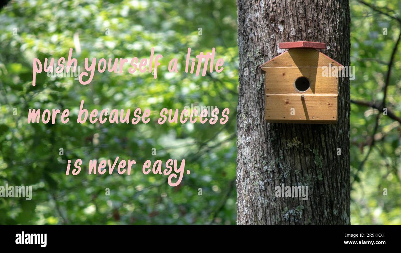 Push yourself a little more because success is never easy. success ...