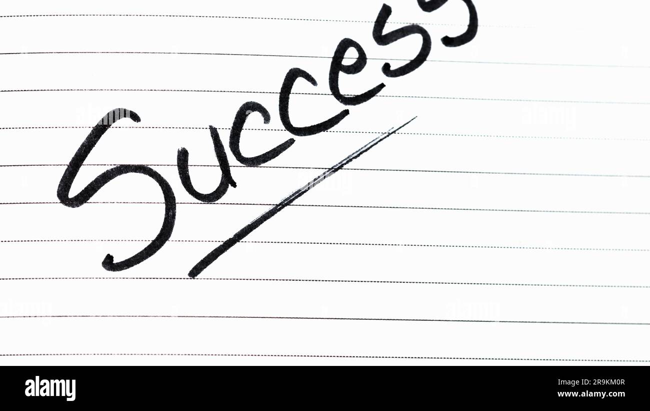 Success, handwriting text on page of office agenda. Copy space Stock ...