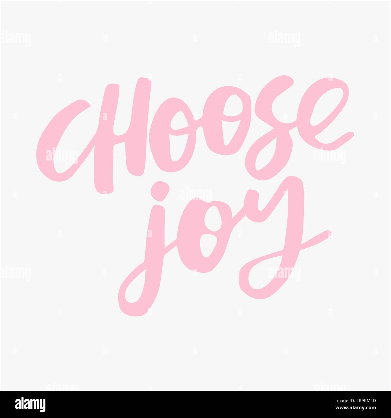 Choose joy - handwritten quote. Modern calligraphy illustration for ...