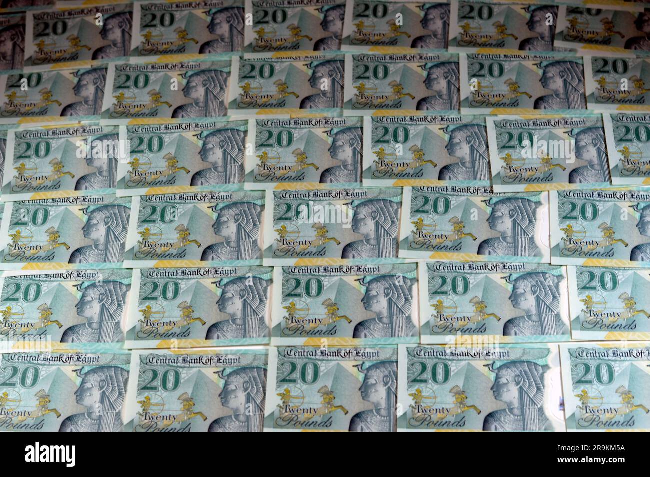 new Egyptian 20 EGP LE twenty polymer pounds cash money banknote bill ...