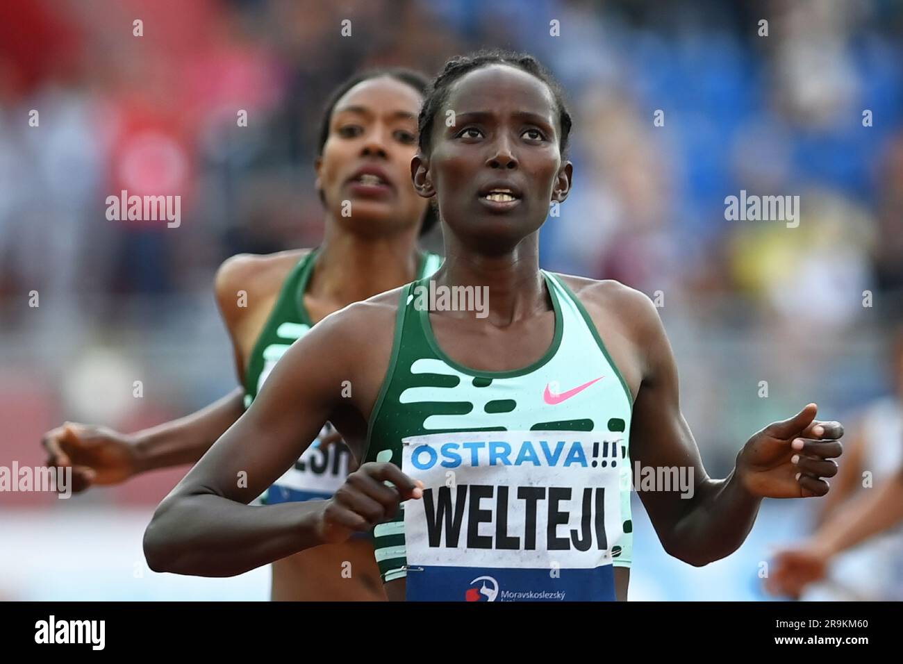 Ostrava, Czech Republic. 27th June, 2023. Athletes L-R Hirut Meshesha ...