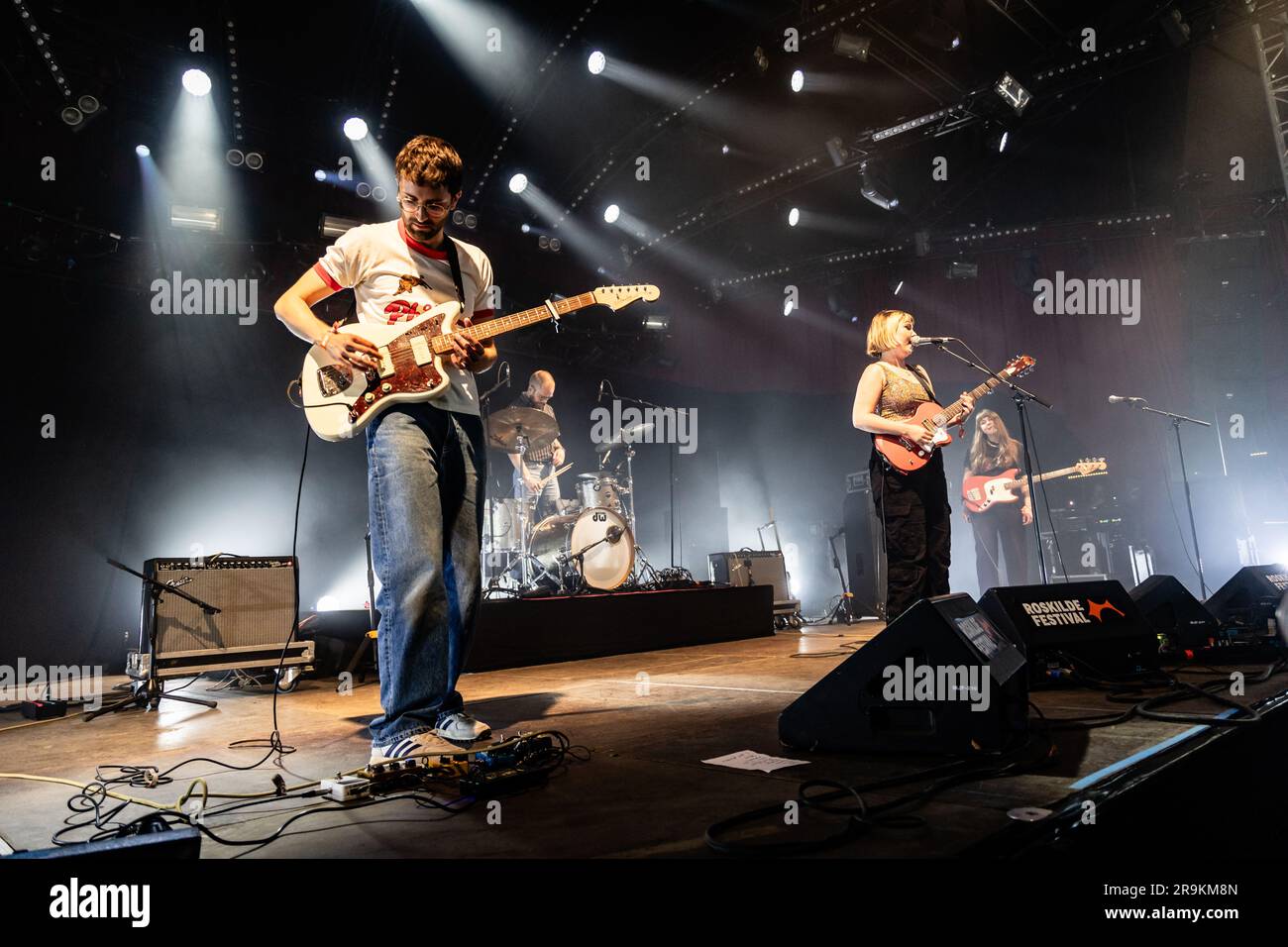 Roskilde, Denmark. 27th June, 2023. The Swedish indie rock band Girl ...