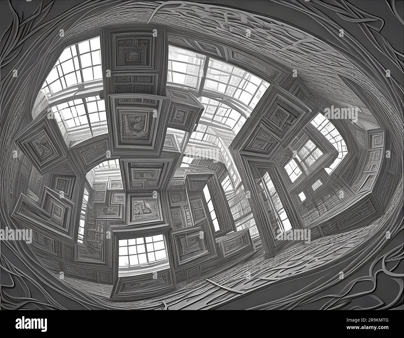 Escher stairs painting hi-res stock photography and images - Alamy