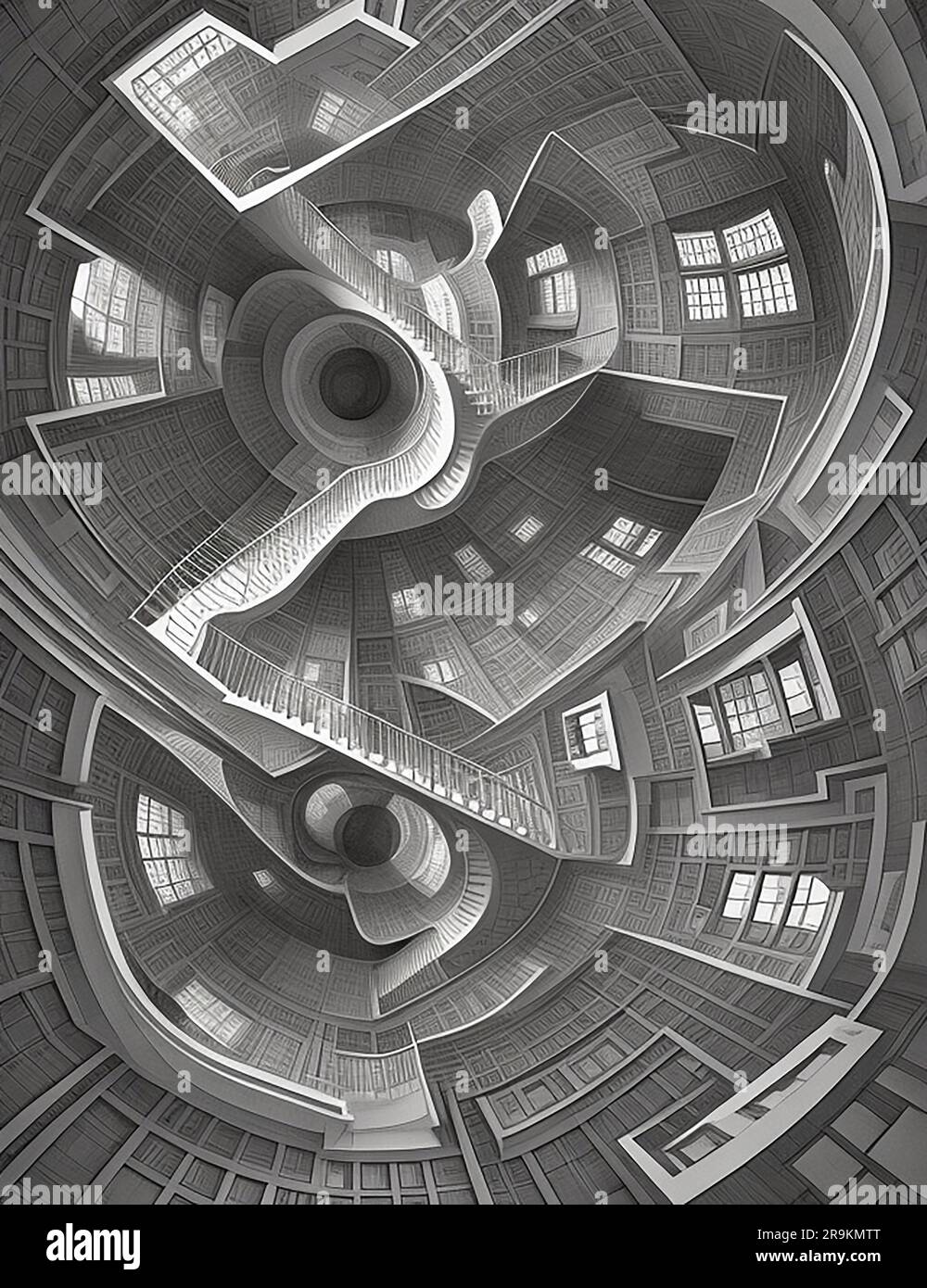 Escher stairs painting hi-res stock photography and images - Alamy