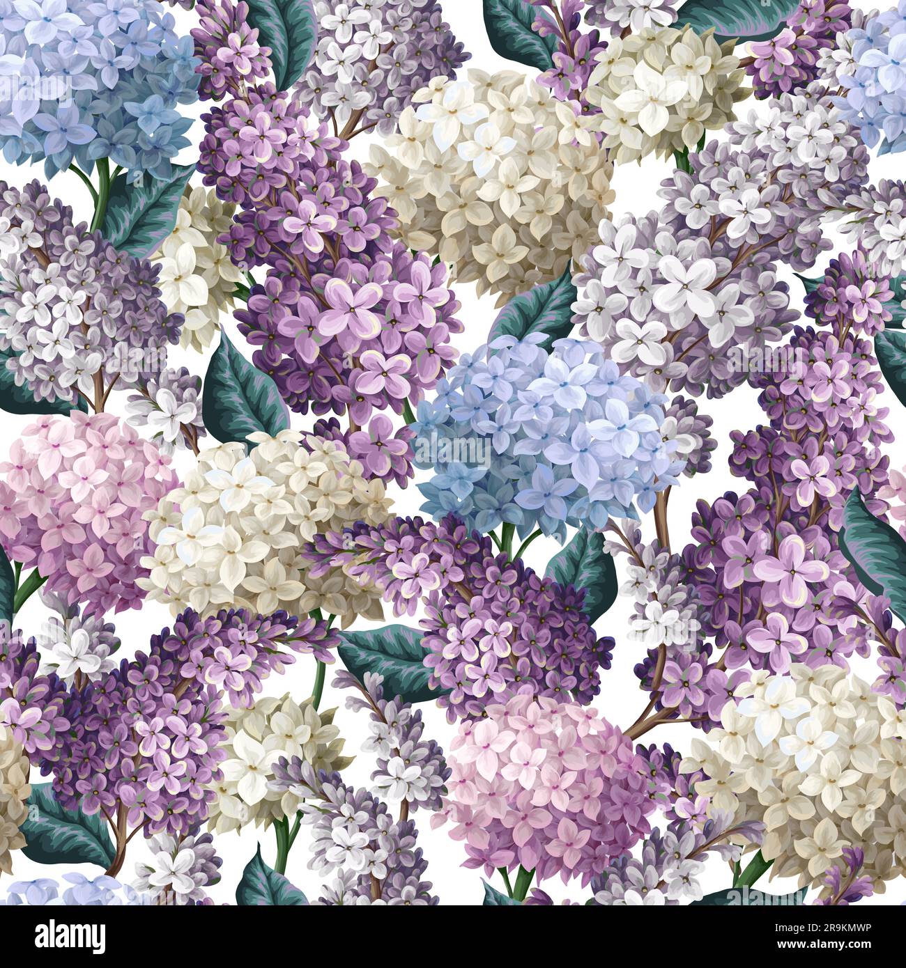 White lilacs background Stock Vector Images - Alamy