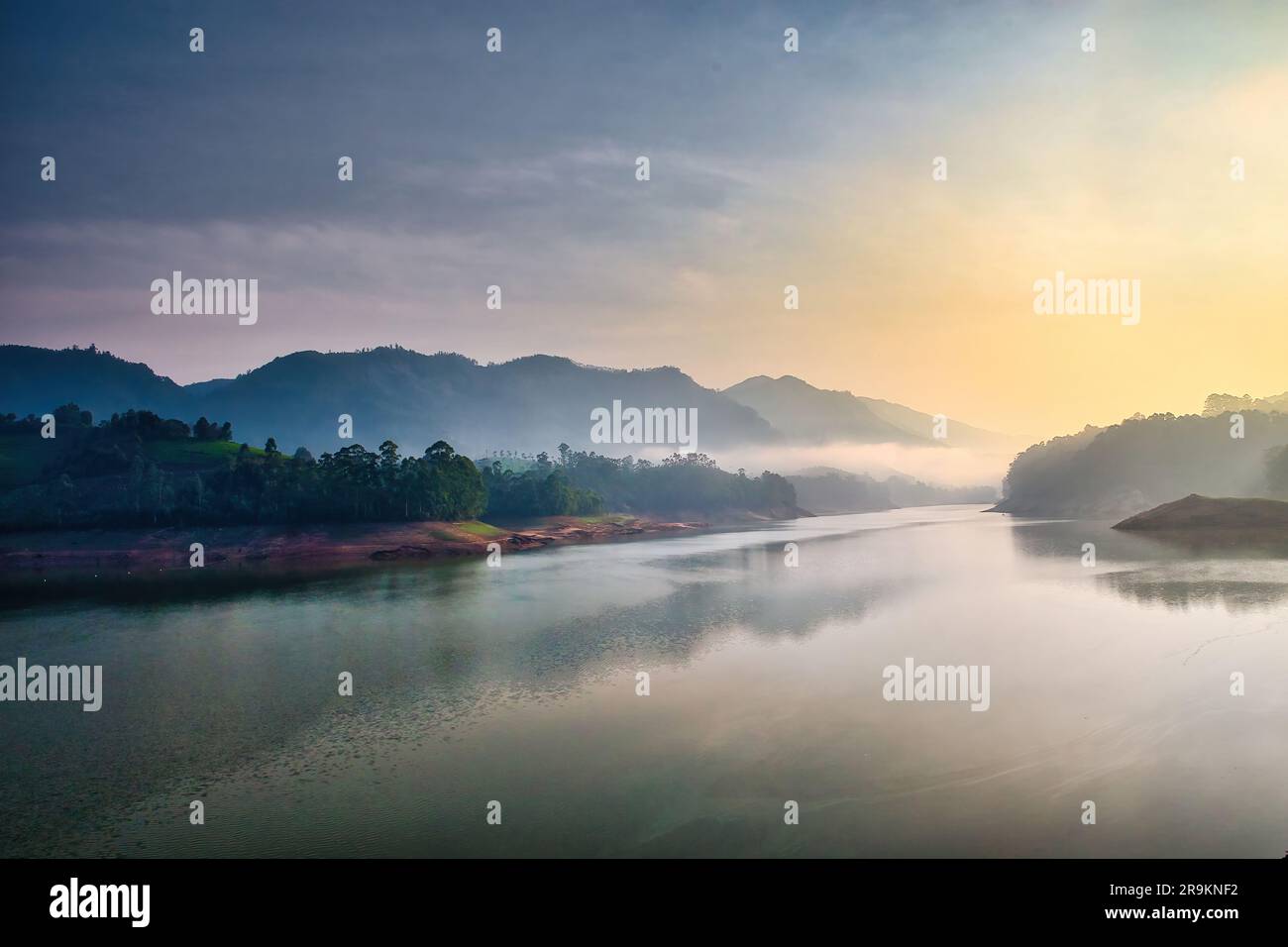 Beautiful Mountain View of Mattupetty Dam, Munnar, Kerala, India.One of ...