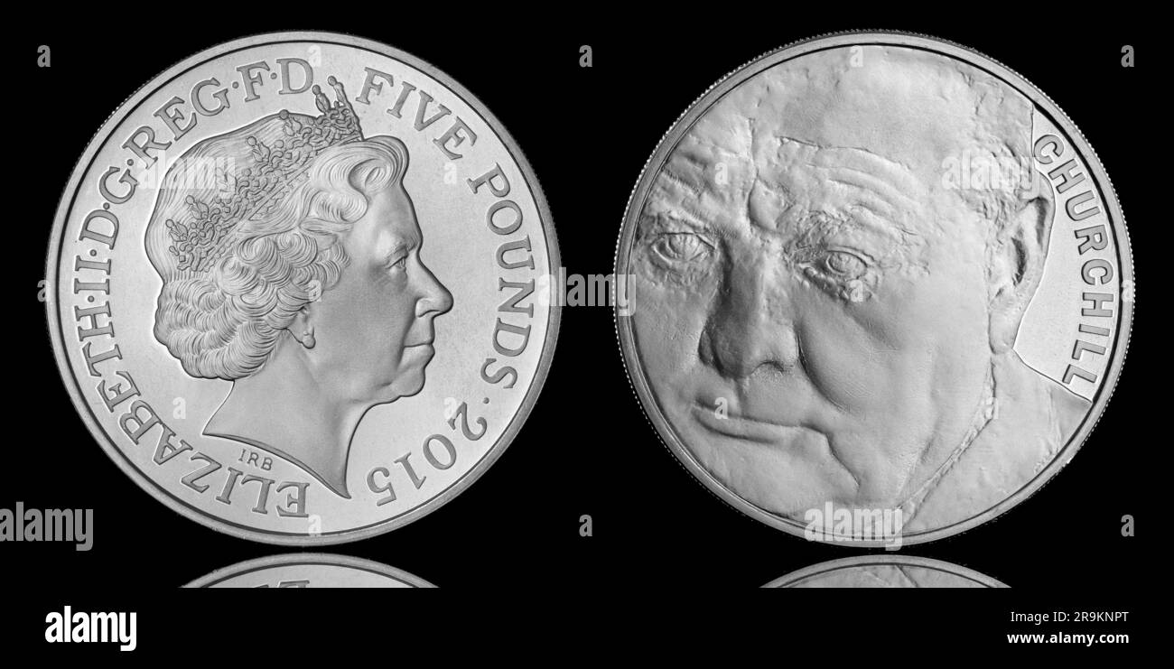 2015 UK £5 coin to mark the 50th anniversary of the death of Sir ...