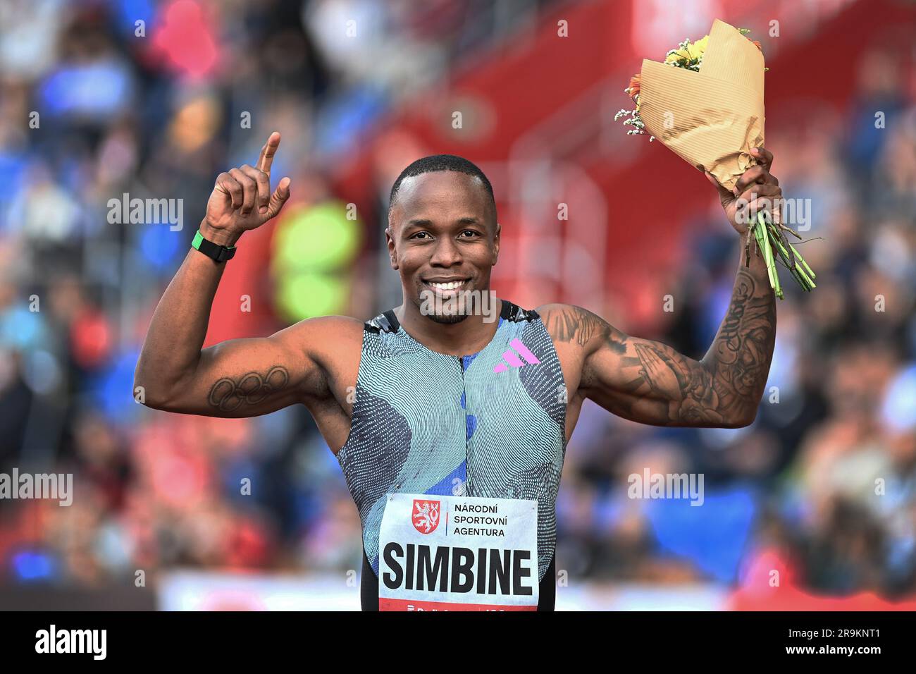Ostrava, Czech Republic. 27th June, 2023. Athlete Akani Simbine of ...