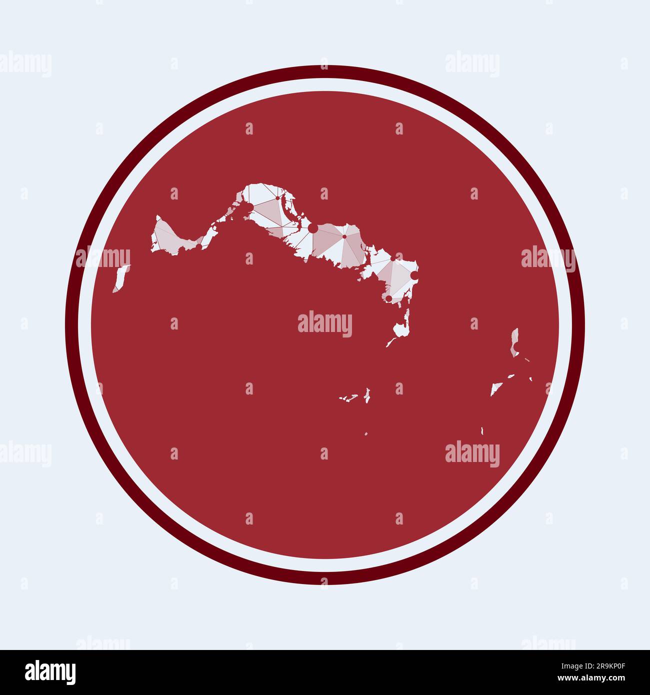 Turks and Caicos Islands icon. Trendy tech logo of the island ...