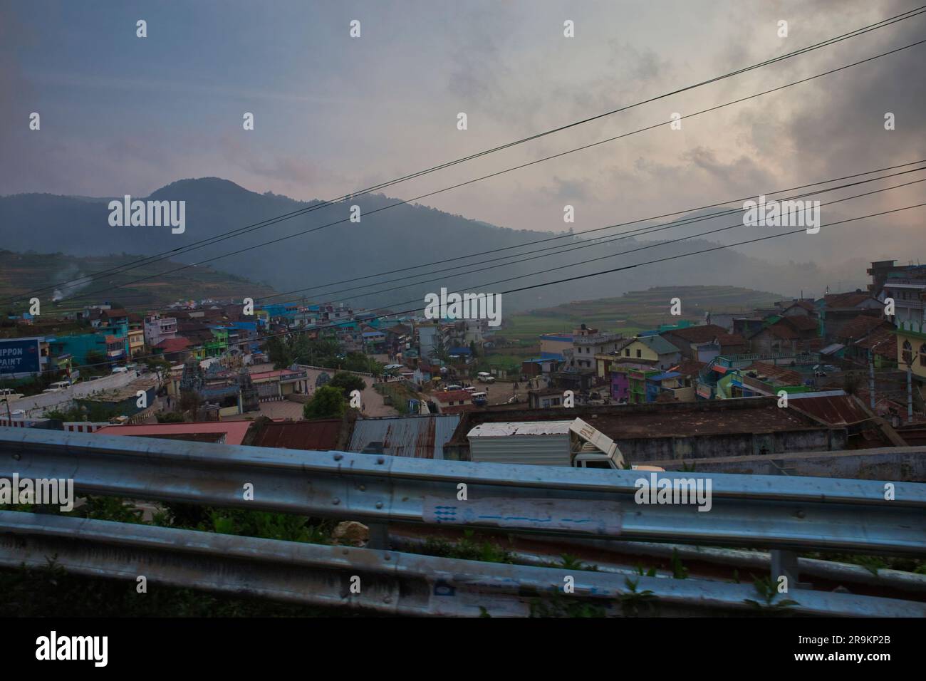 Beautiful rural village Poombarai View Over The Misty Clouds. Poombarai ...