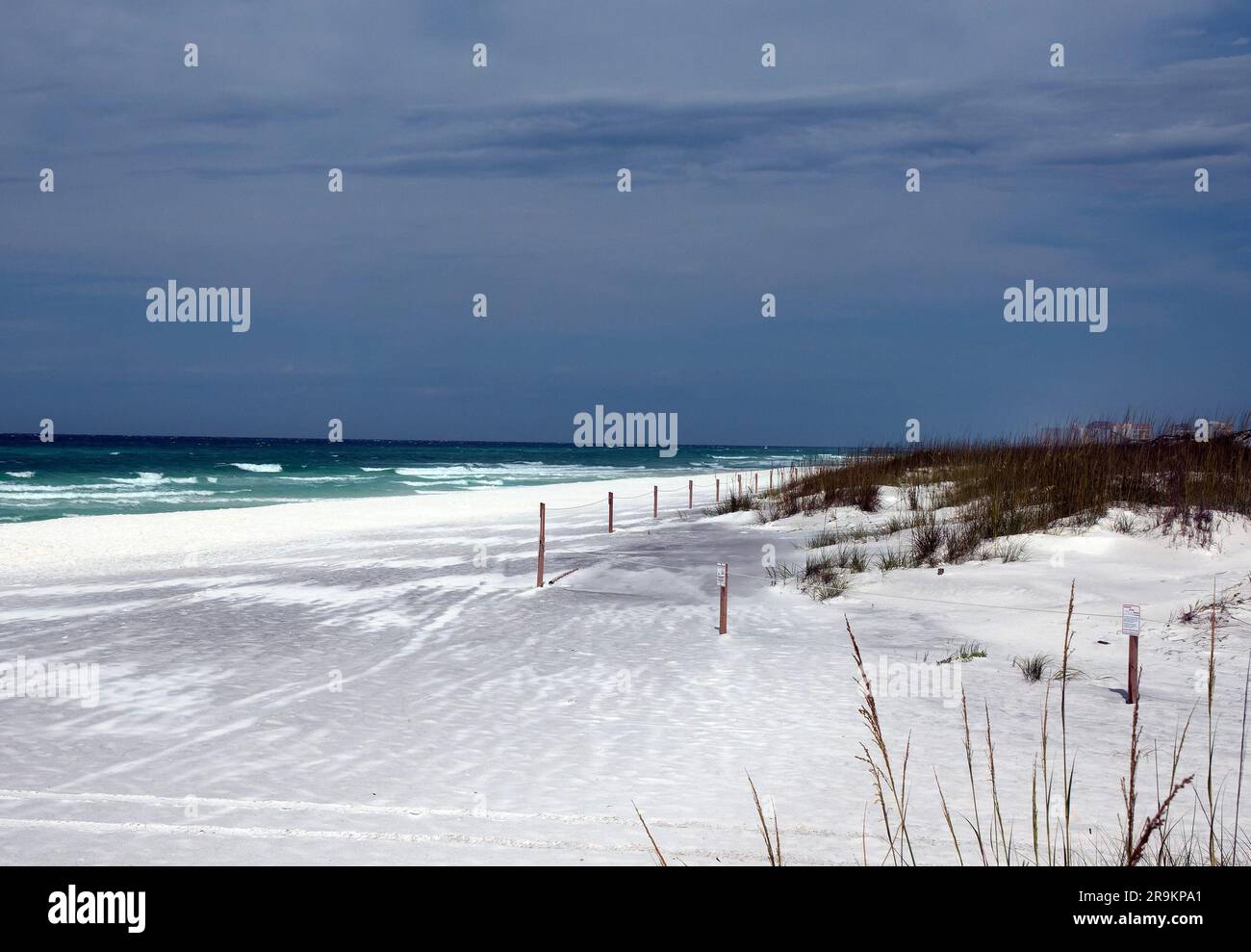 Pristine white beach and sand dunes Stock Photo - Alamy