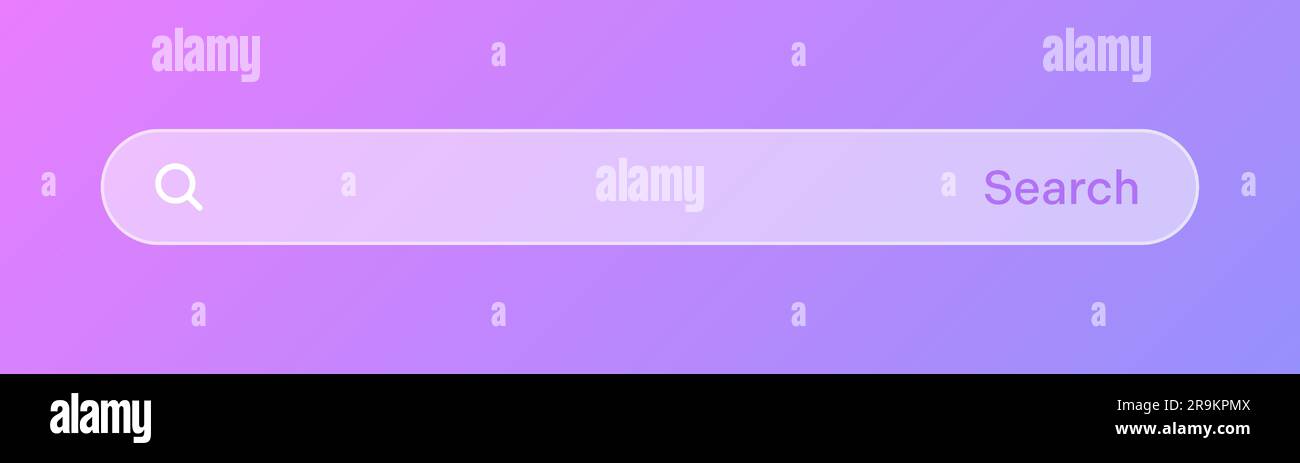 Transparent search bar. Internet browser engine with search box ...