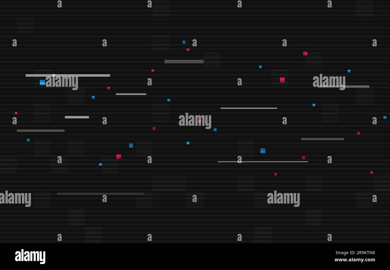 Glitch white shapes. Bright random lines on dark background. Cyberpunk ...