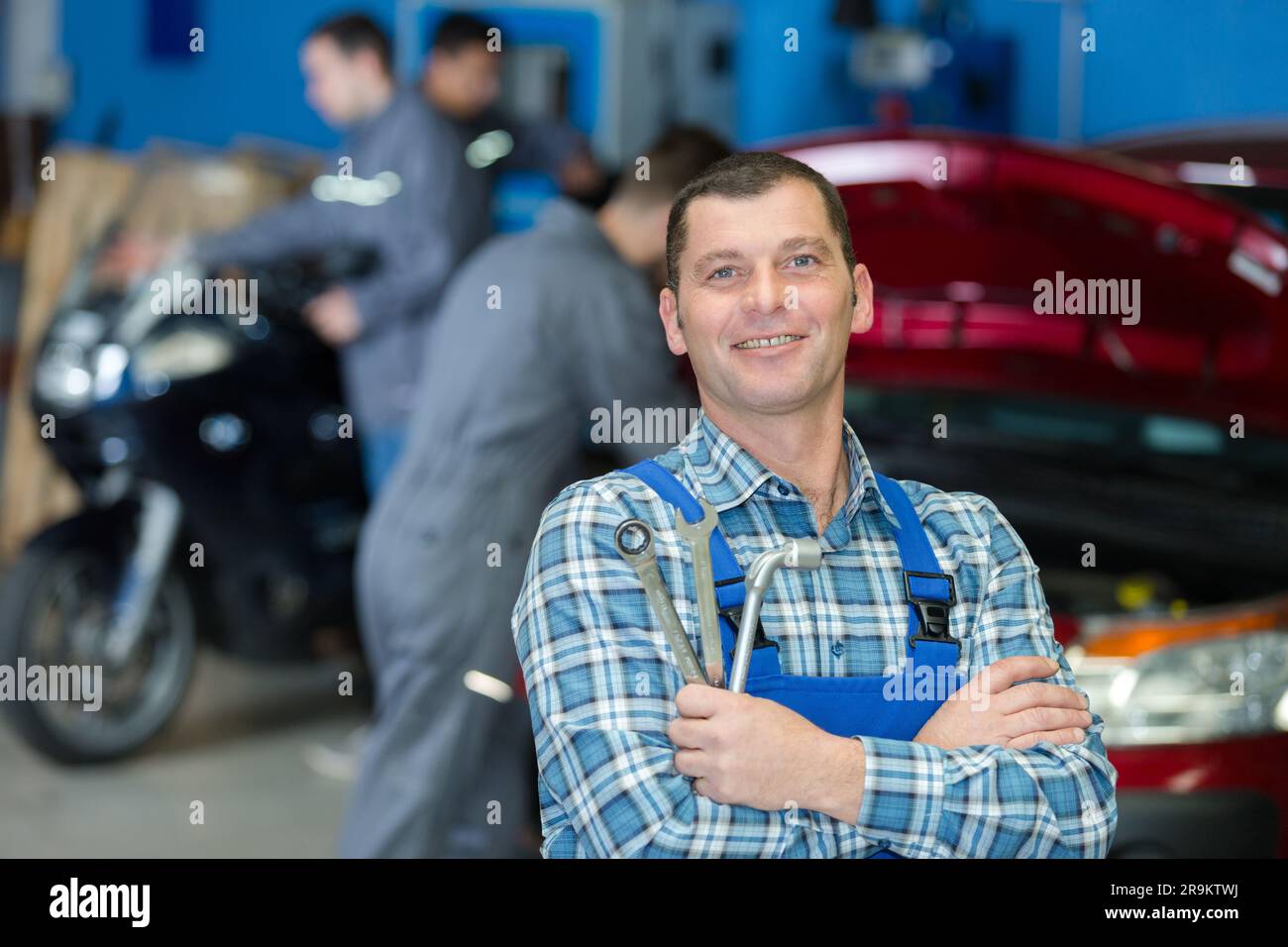 portrait of head of the garage Stock Photo - Alamy