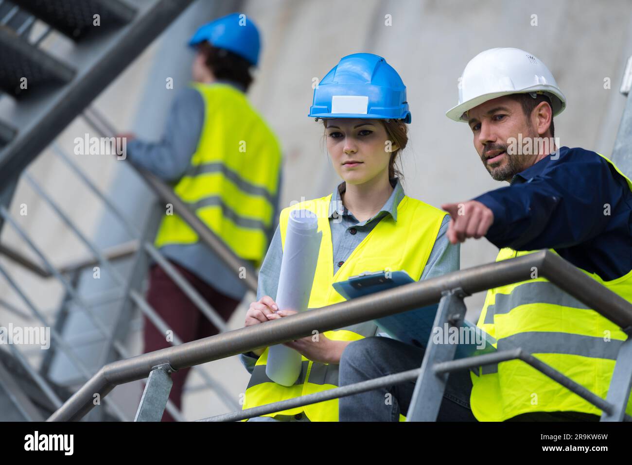 team of architects and civil engineers inspecting site Stock Photo - Alamy