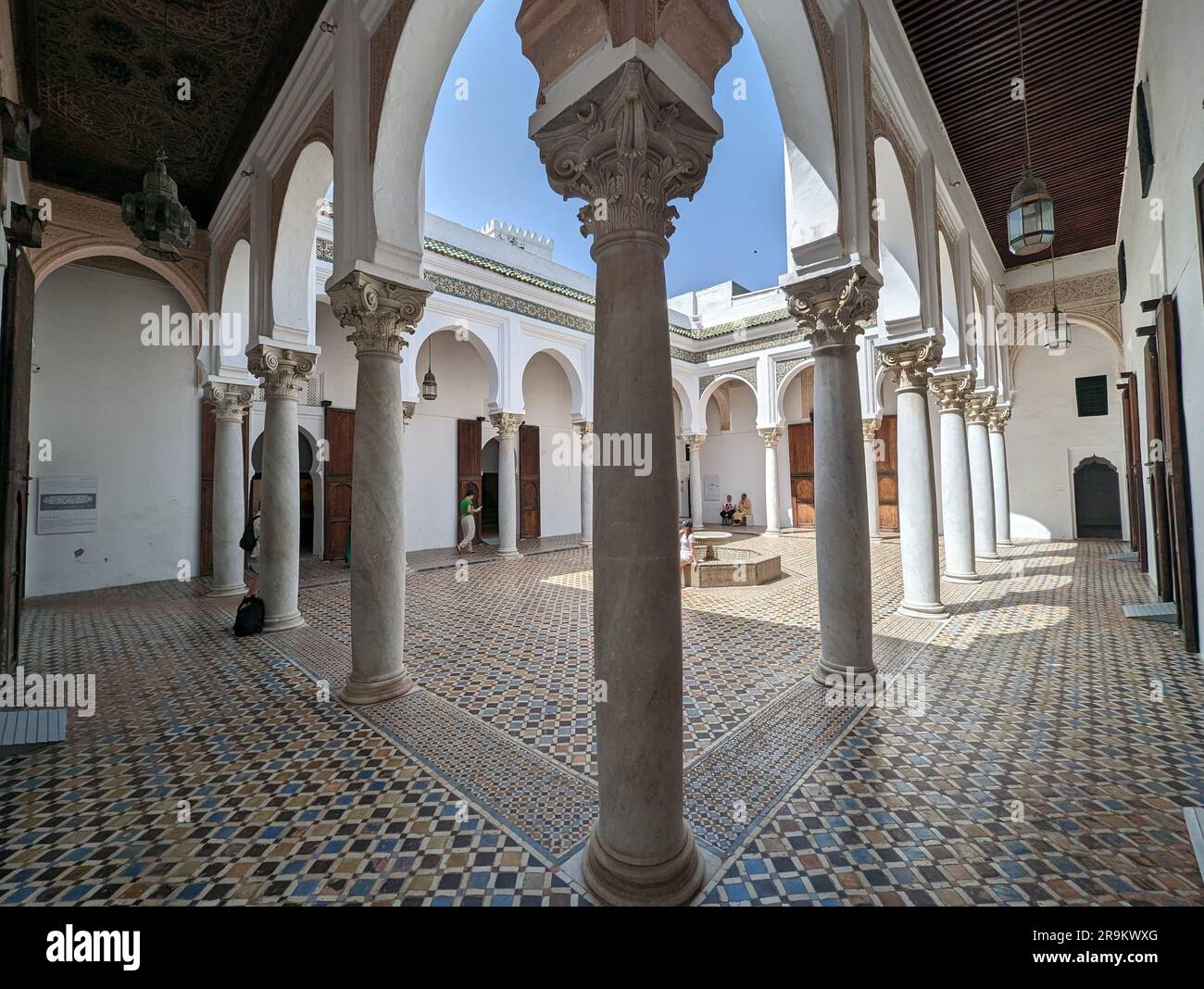 Beautiful white courtyard of the Kasbah museum in Tangier, Morocco ...