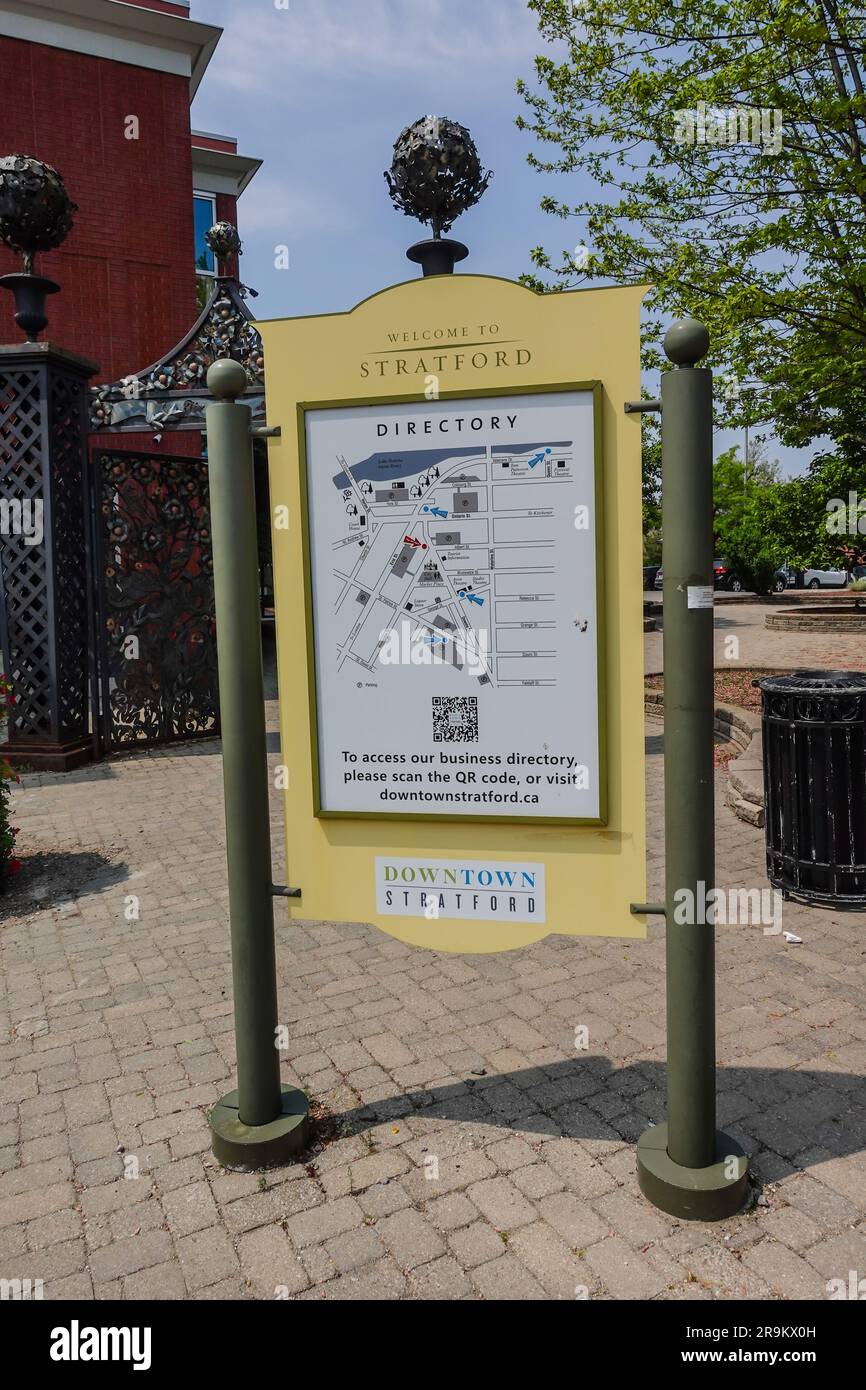 Stratford downtown map Stock Photo - Alamy